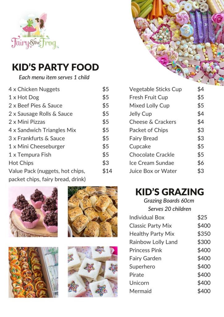Kids Menu - Fairy and the Frog