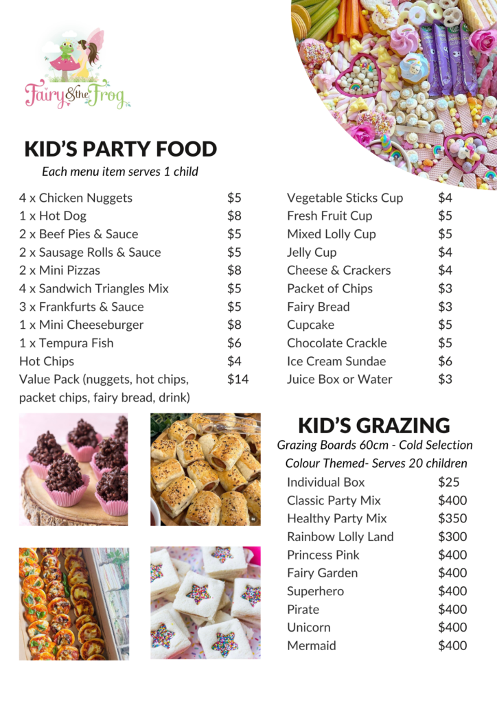 Kids Menu - Fairy and the Frog